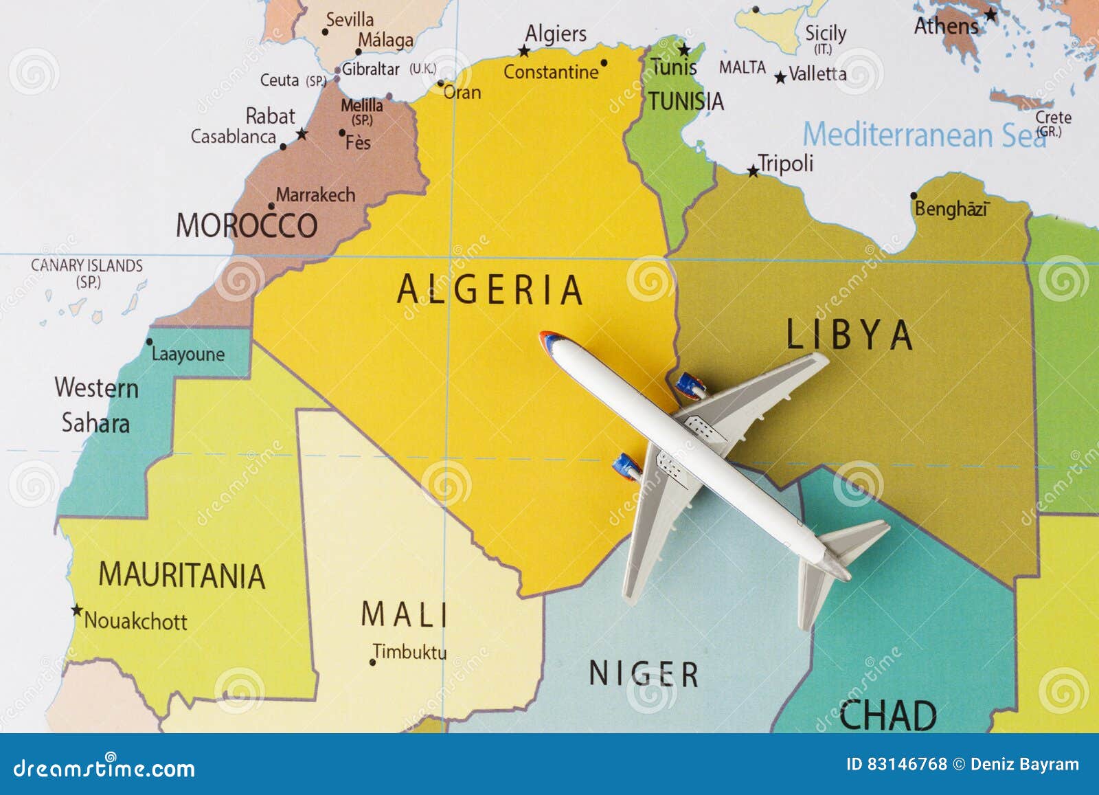 Airplane on map stock photo. Image of inspiration, algeria - 83146768