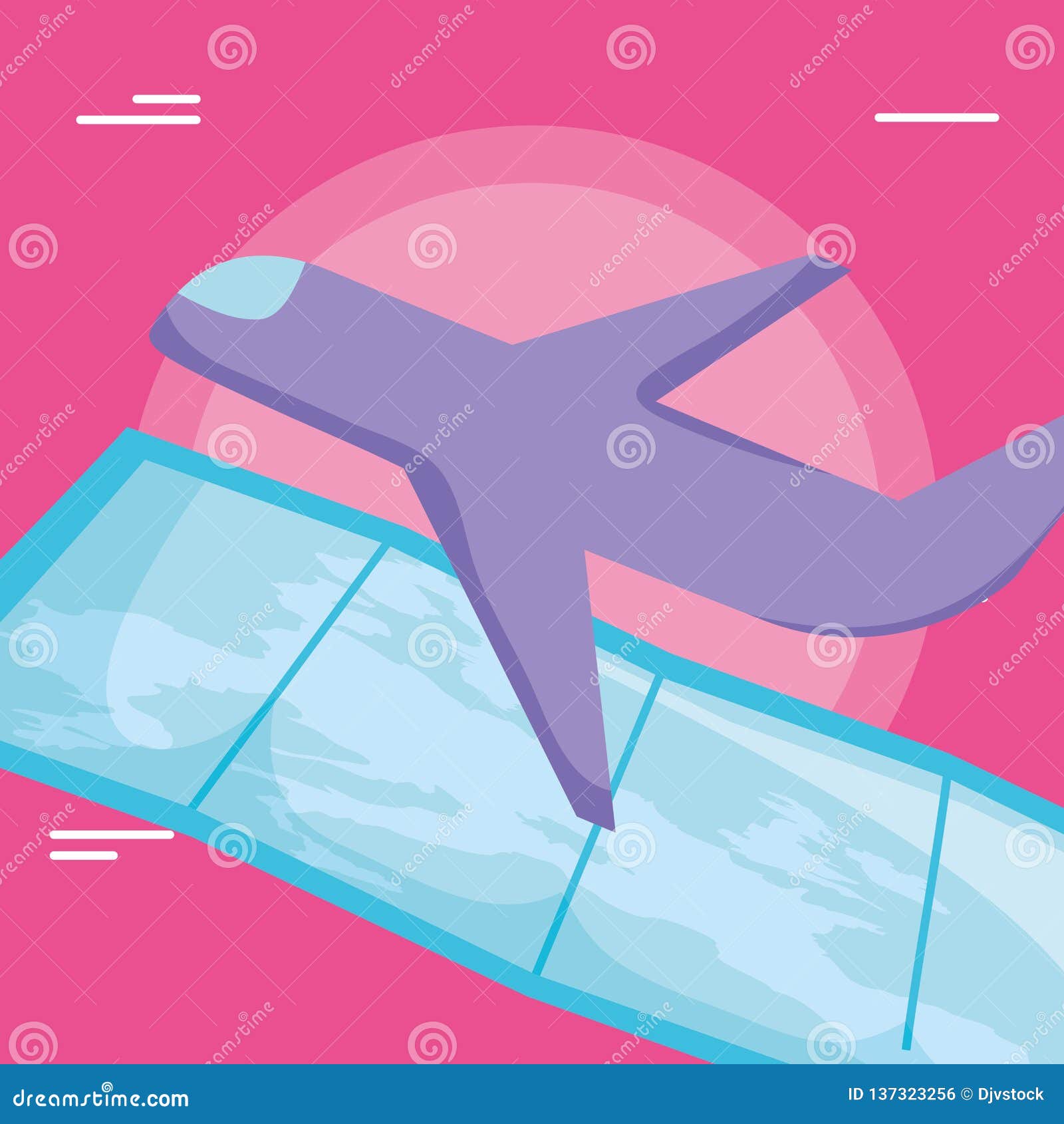 Airplane and map design stock vector. Illustration of airliner - 137323256