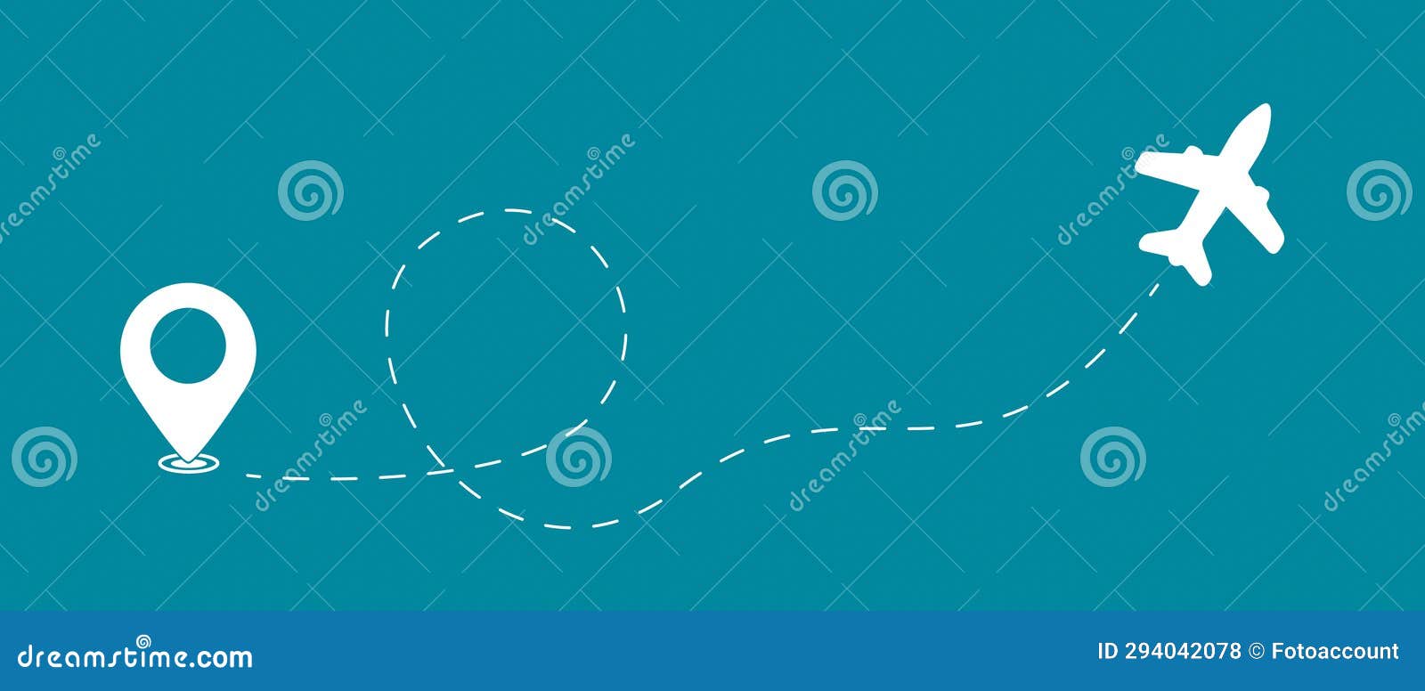 Airplane And Map Pointer, Location Finder, Travel Concept - Vector ...