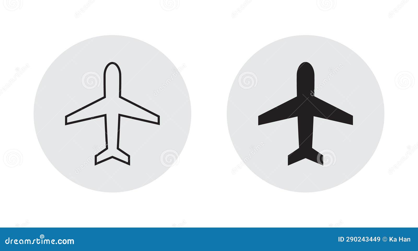 Airplane Mode Button Icon Vector in Flat Style. Plane Sign Symbol Stock ...