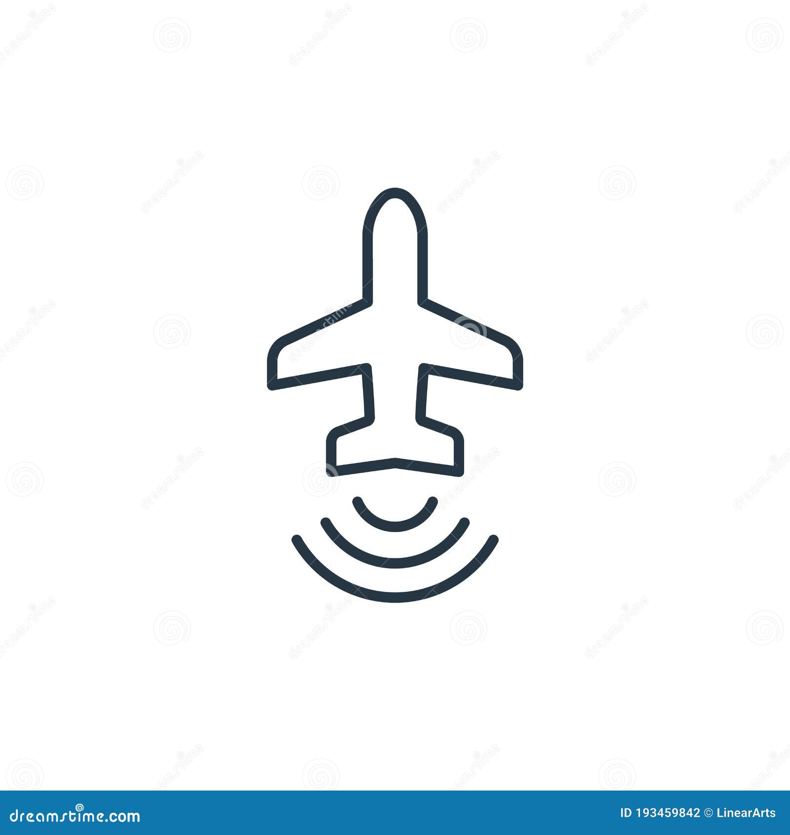 Airplane Mode Icon Vector from Flying Concept. Thin Line Illustration ...