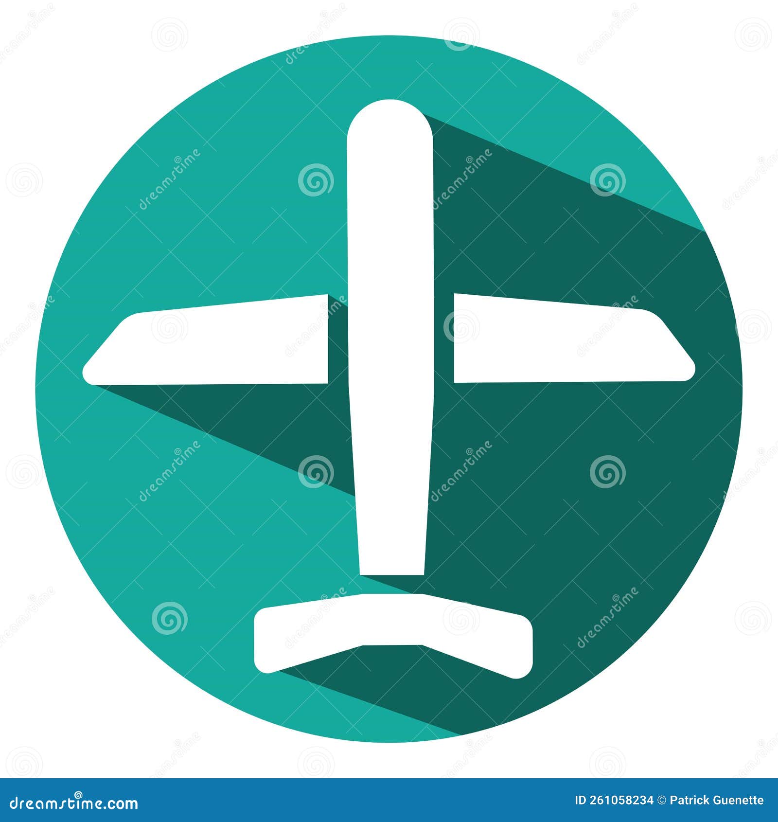 Airplane mode, icon stock vector. Illustration of flat - 261058234