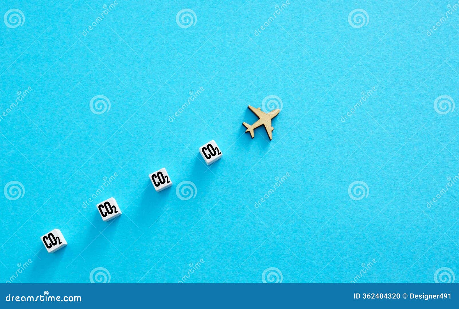 Airplane Model And CO2 As A Symbol Of Aviation Emissions And ...