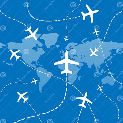 Airplane network stock vector. Illustration of aviations - 5371150