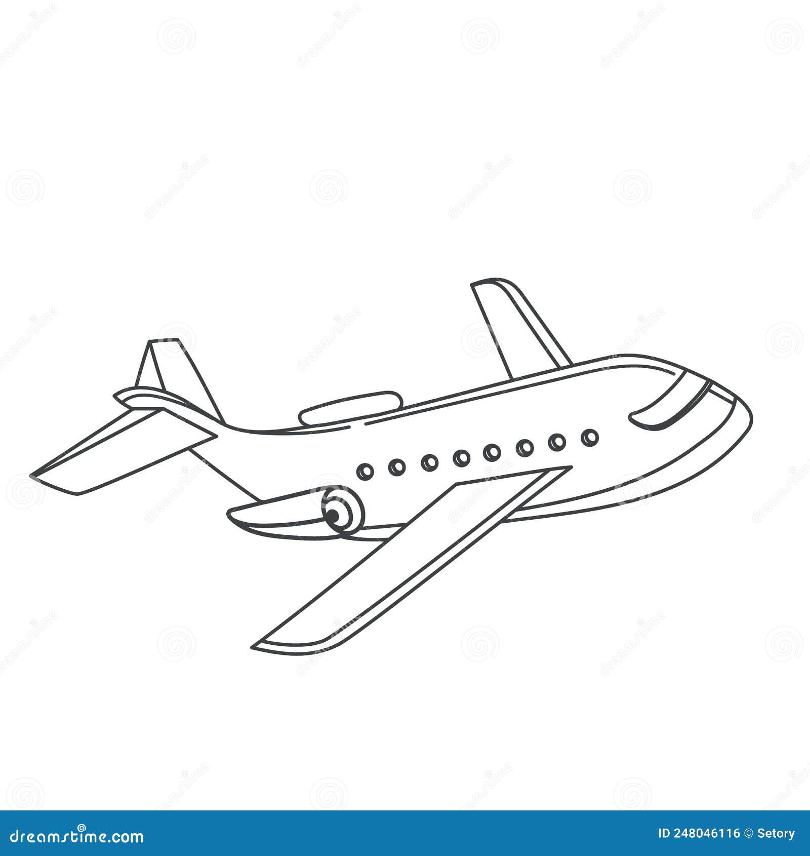 Airplane Outline Icons. Airline Passenger Aircraft Symbols Travelling ...