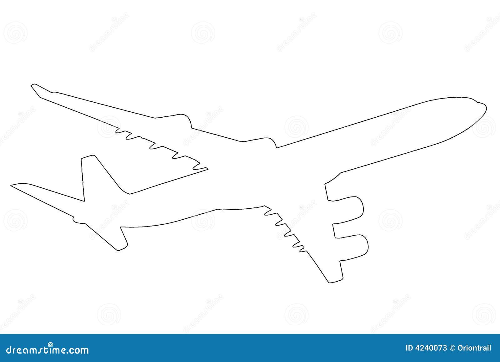 Airplane Outline Illustration Stock Illustration - Image: 4240073