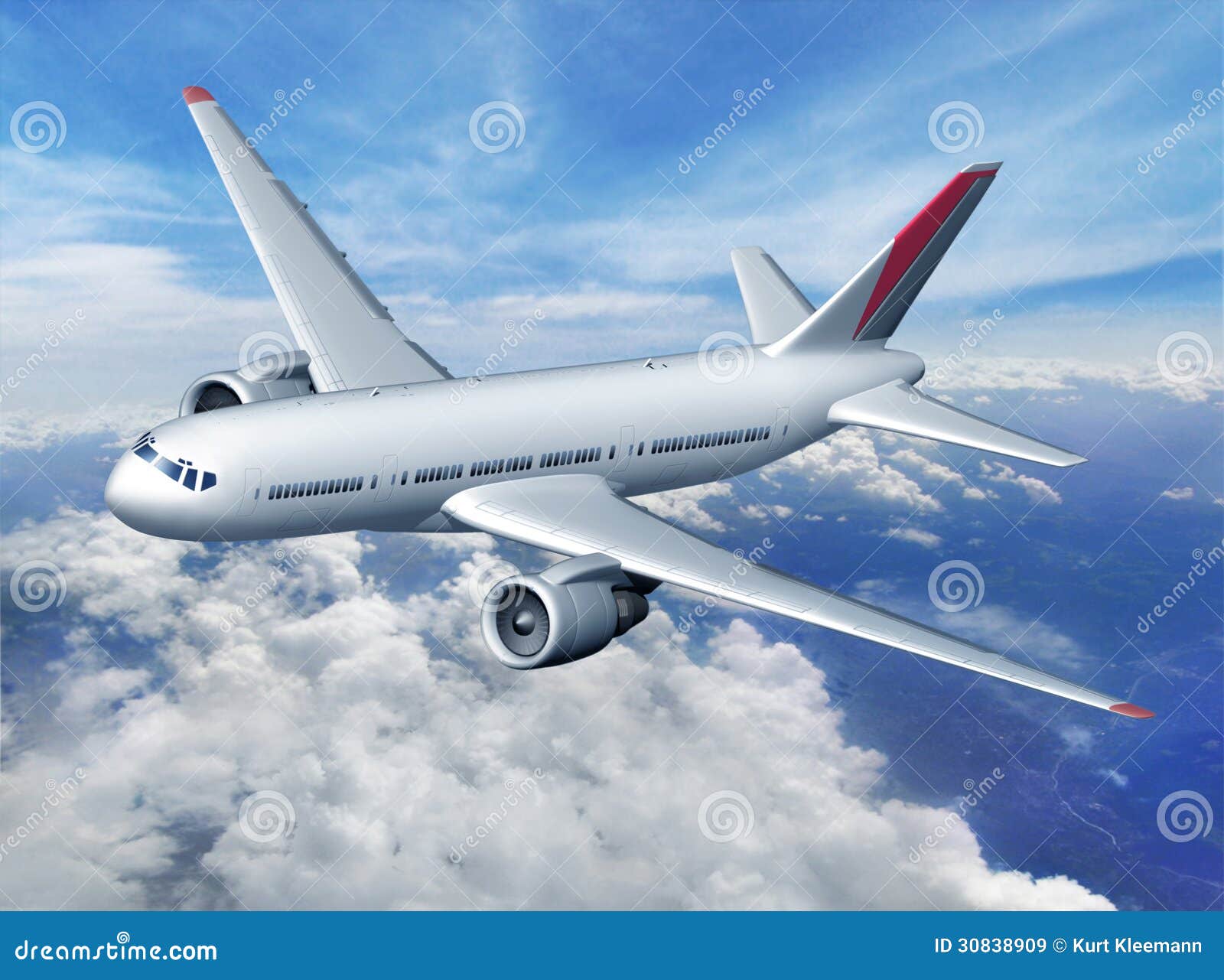Airplane over the Clouds stock image. Image of wings - 30838909
