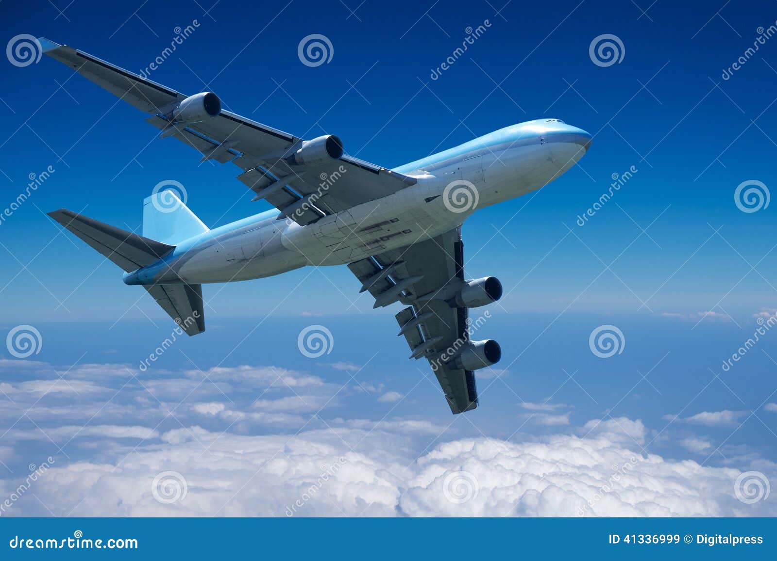 Airplane over the clouds stock image. Image of holiday - 41336999