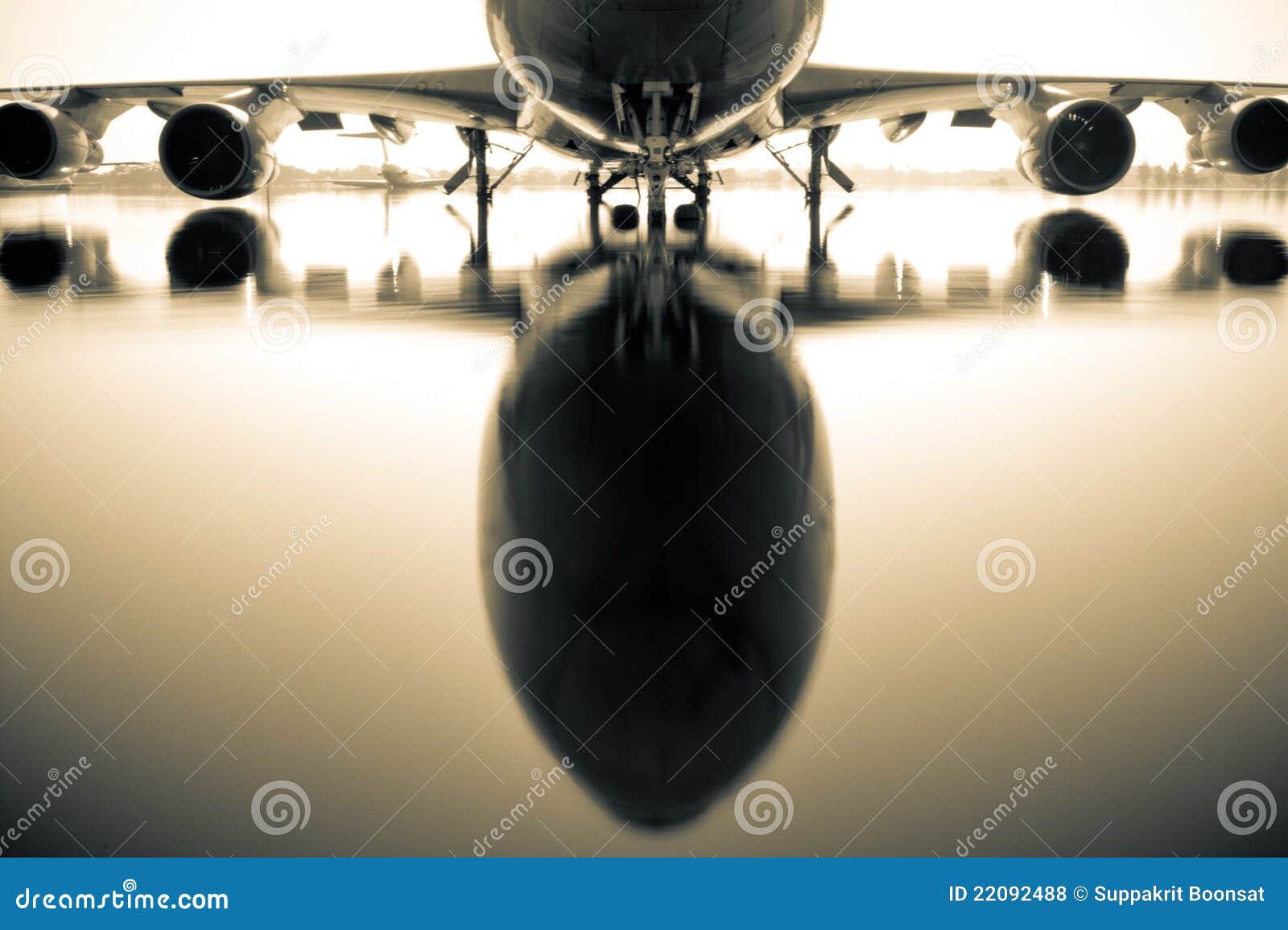 Airplane over water stock photo. Image of flooding, reflection - 22092488