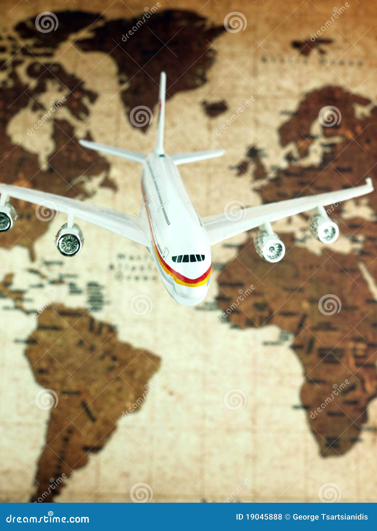 Airplane Over World Map Royalty-Free Stock Image | CartoonDealer.com ...