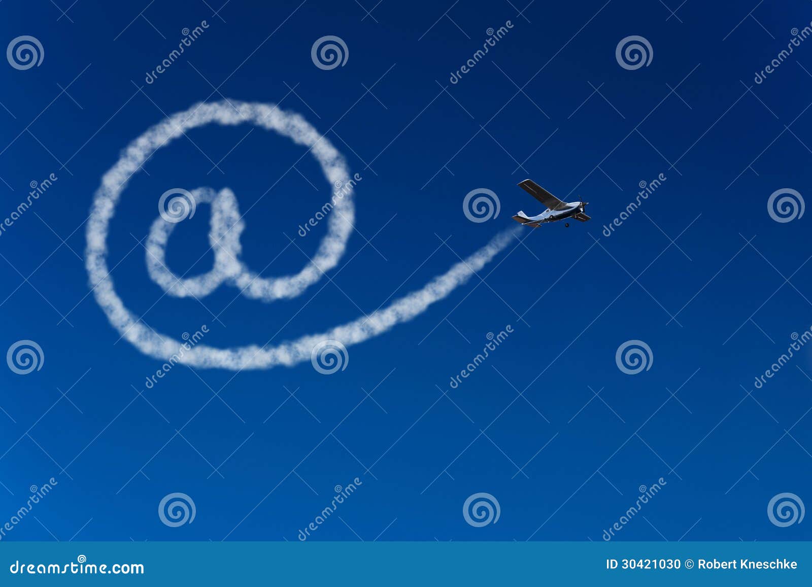 Airplane Painting at Sign in Sky Stock Illustration - Illustration of ...
