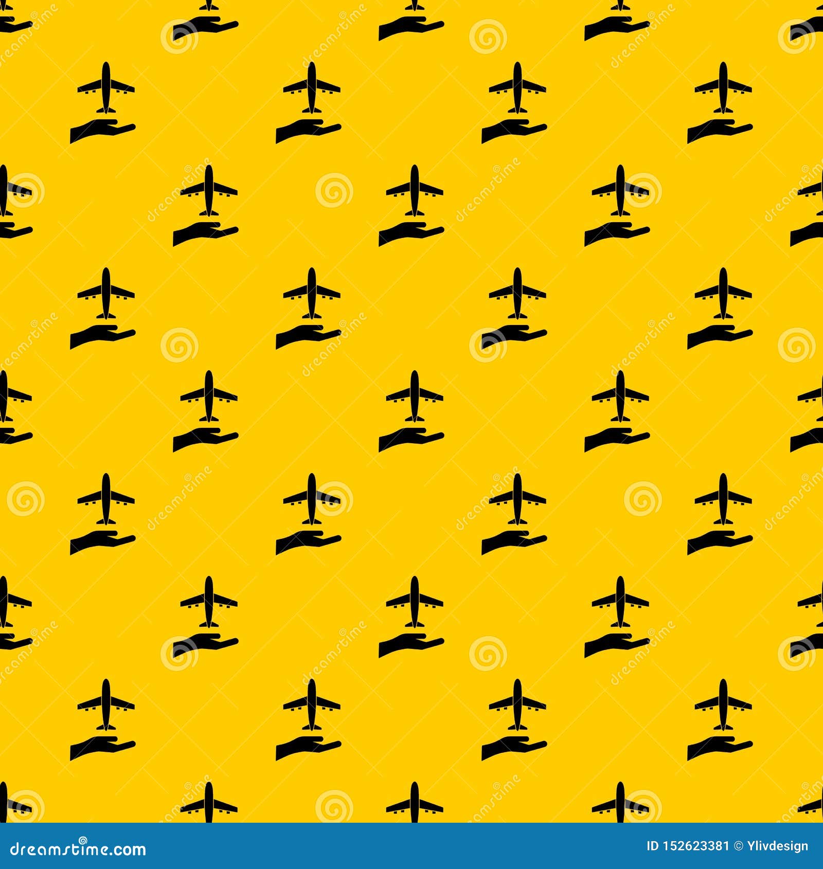 Airplane and Palm Pattern Vector Stock Vector - Illustration of modern ...