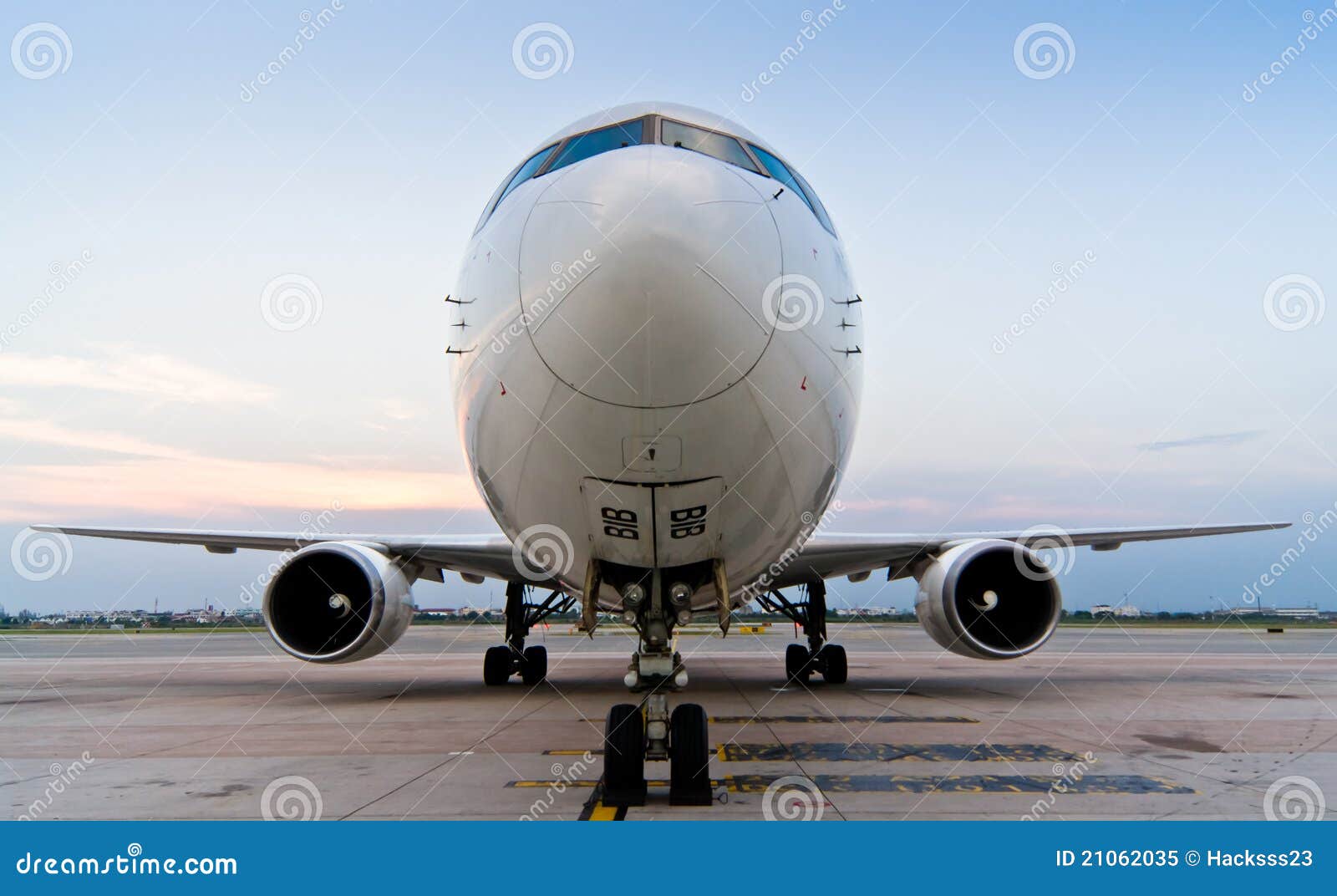 Airplane Parked at the Airport Stock Image - Image of cockpit, private ...