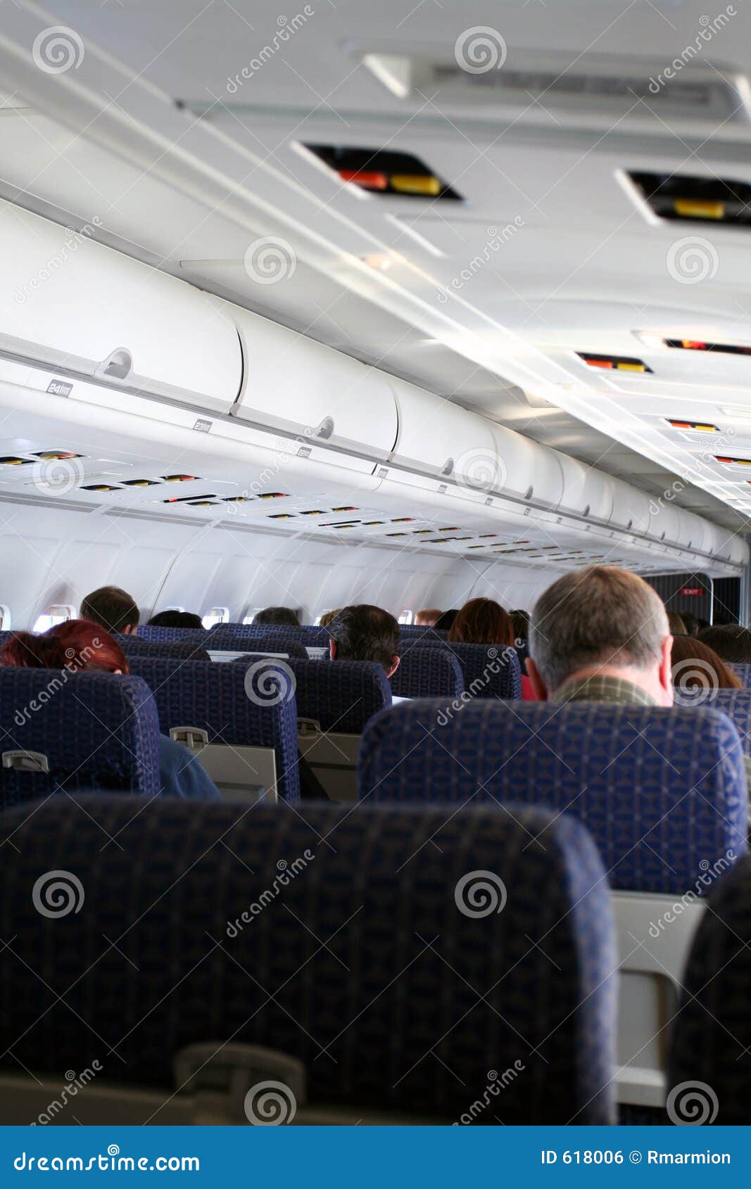 Airplane Passengers stock photo. Image of seats, landing - 618006