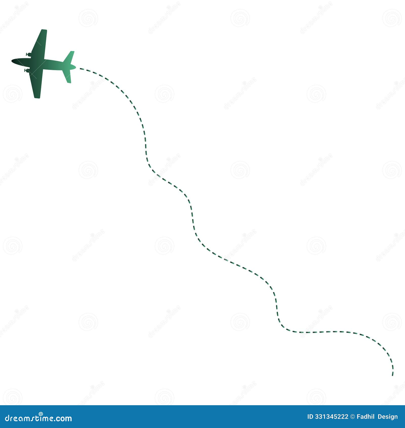 Airplane Path Silhouette with Colorful Design. Vector Illustration ...
