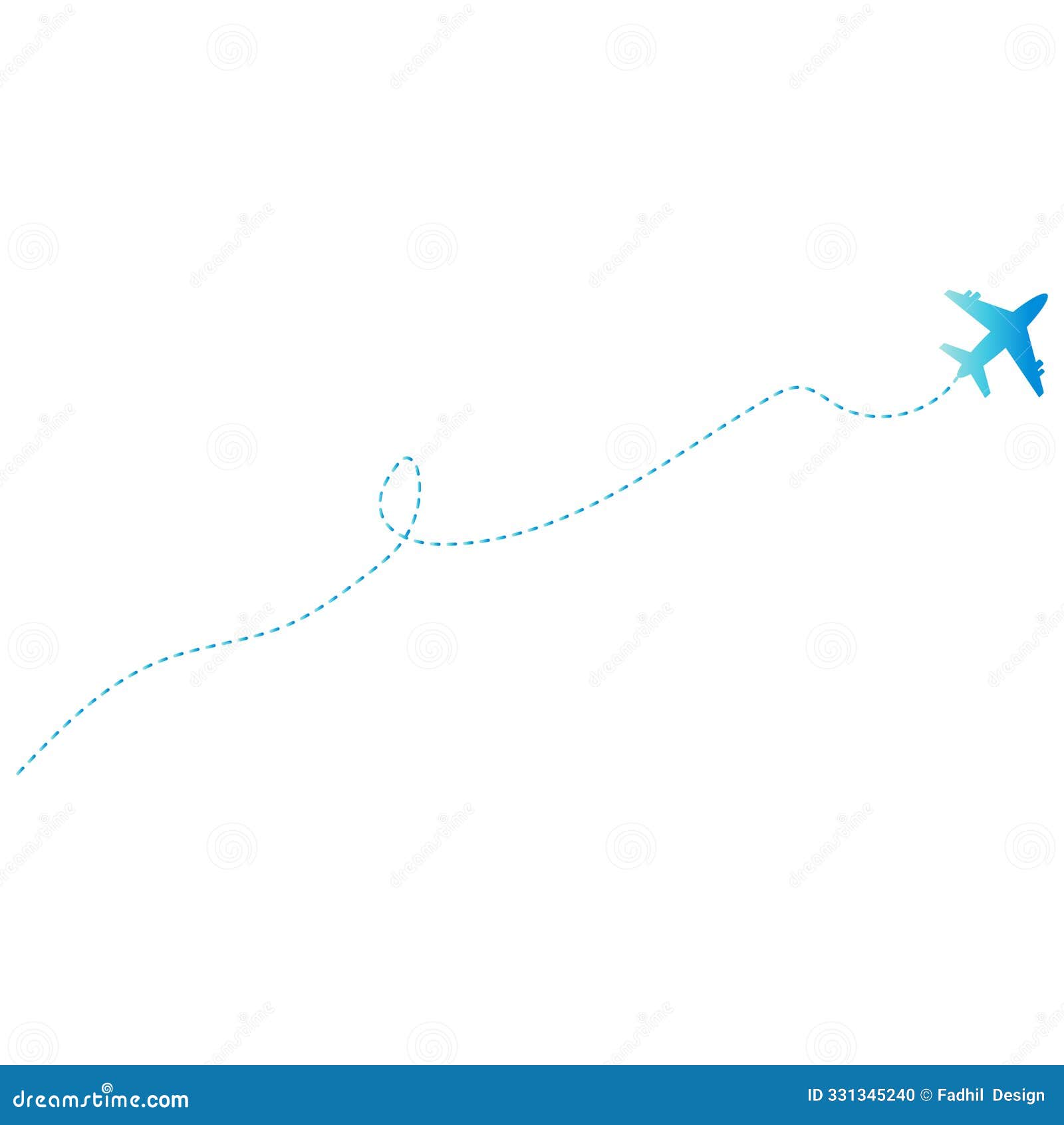 Airplane Path Silhouette with Colorful Design. Vector Illustration ...