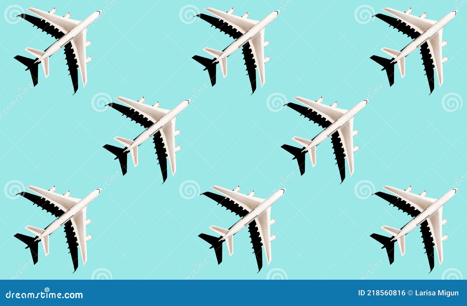 Airplane Pattern. Travel and Sea. Travel Concept. on a Blue Background ...