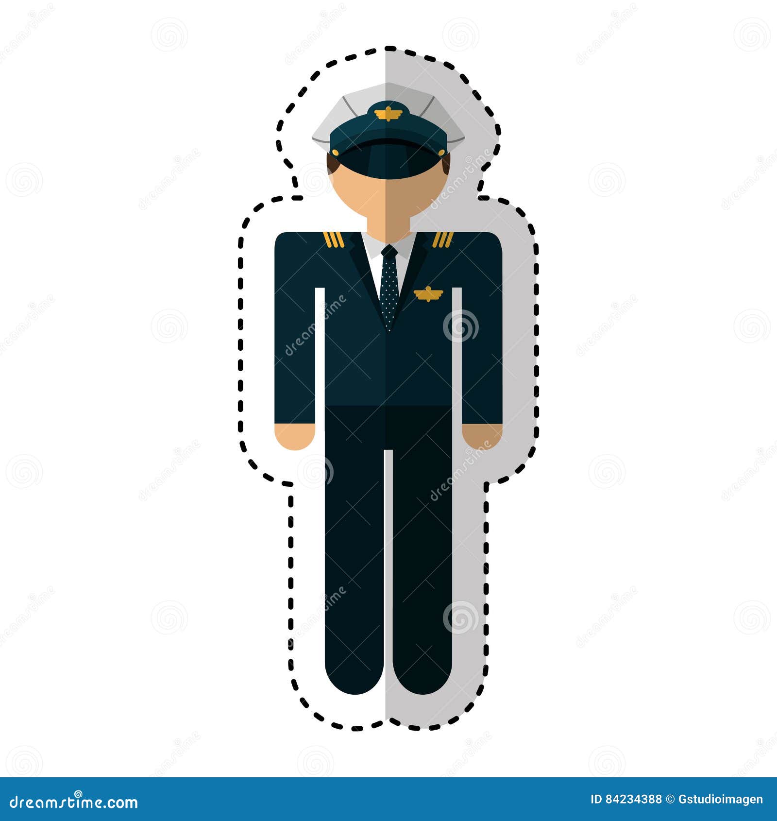 Airplane Pilot Avatar Character Stock Illustration - Illustration of ...