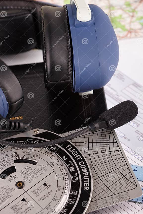 Airplane pilot equipment stock image. Image of checklist - 12959429