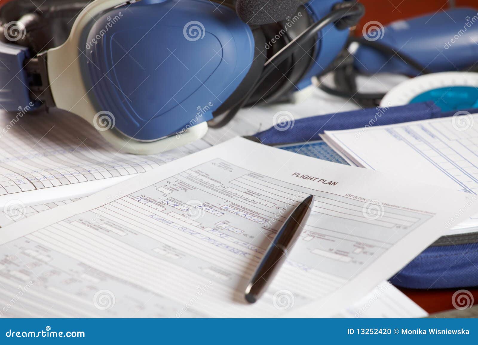Airplane pilot equipment stock photo. Image of close - 13252420