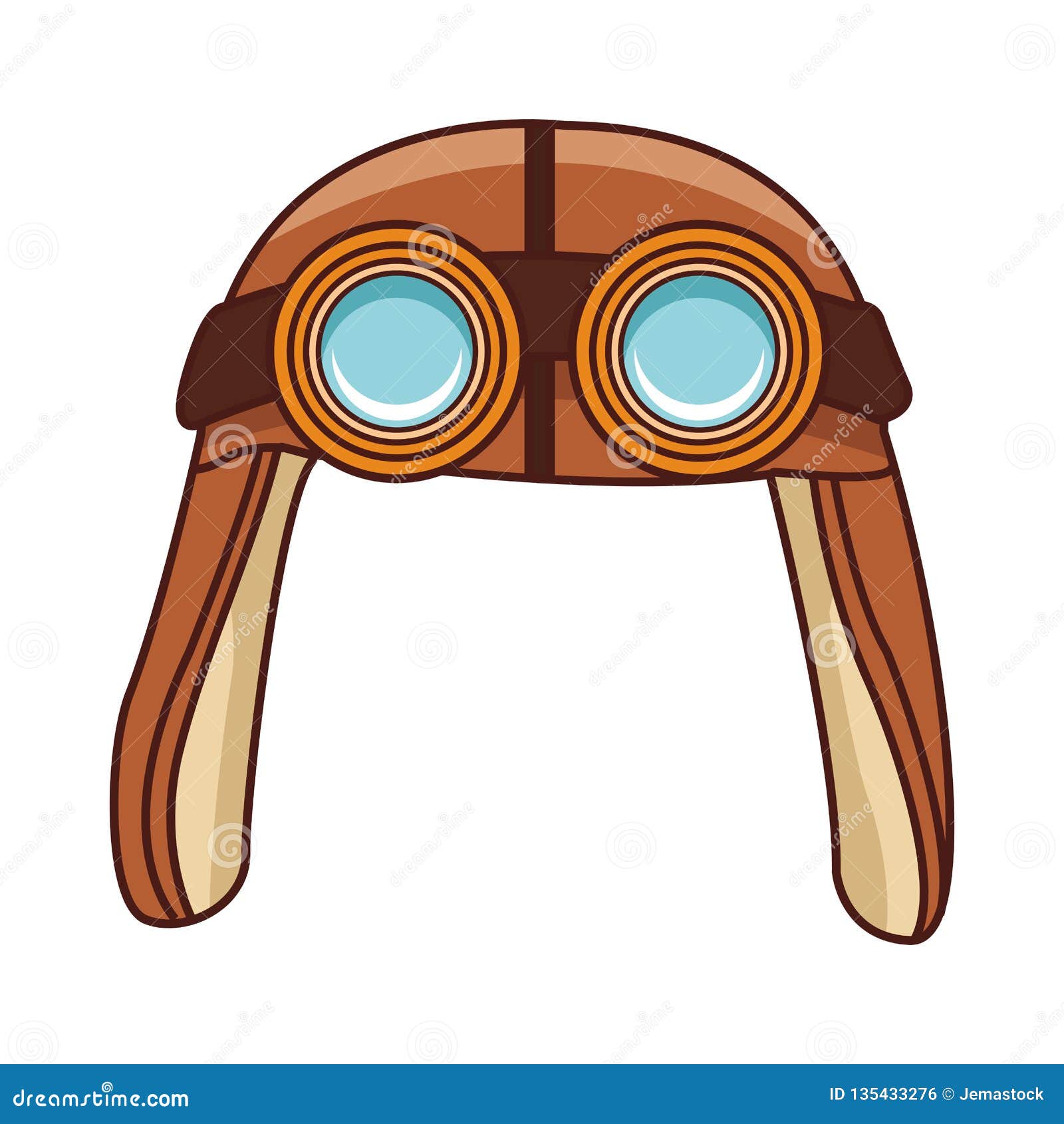 Helmet. Cartoon Motorbike Riding Headgear. Safety Equipment For ...