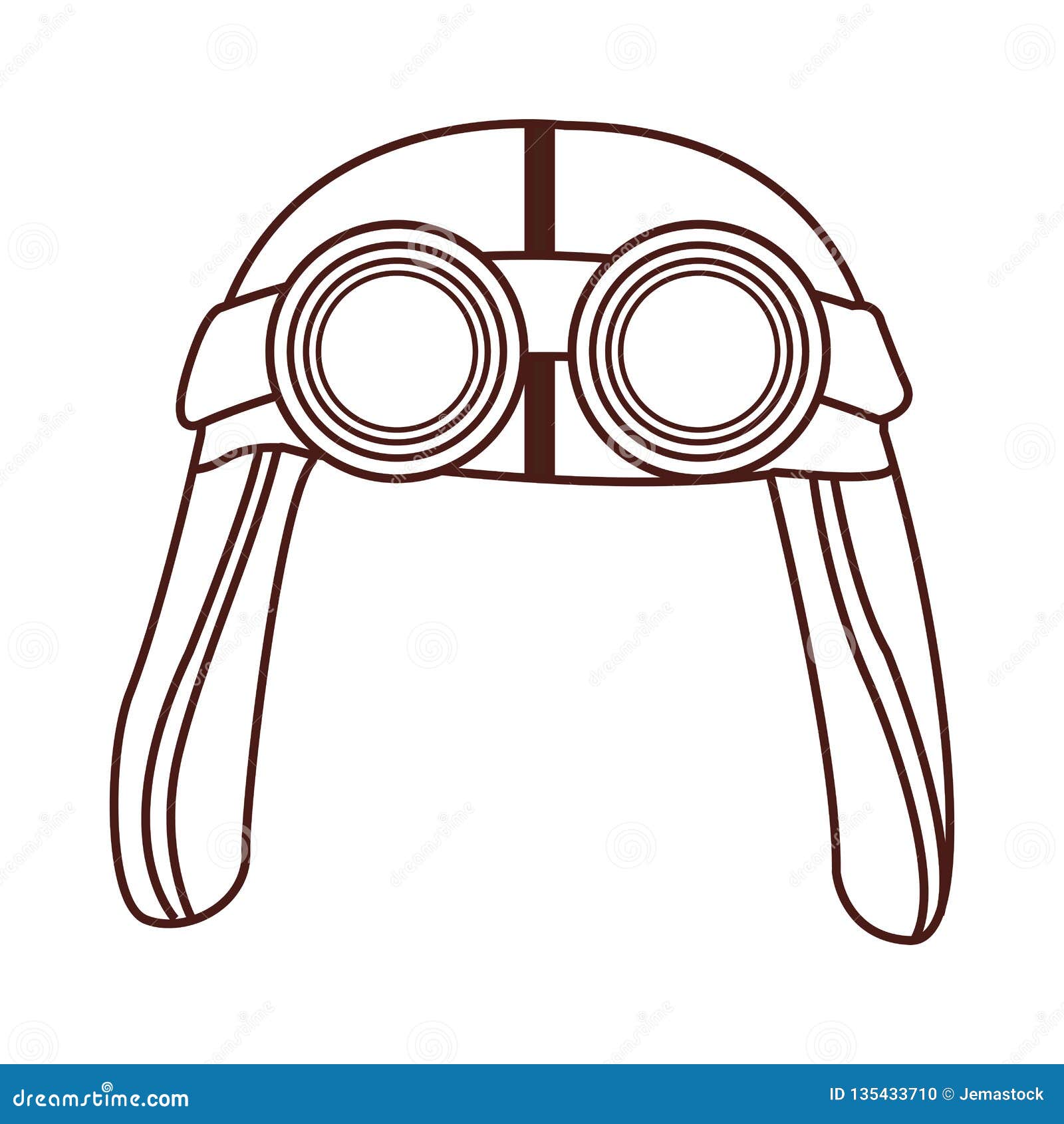 Airplane Pilot Helmet Cartoon Stock Vector - Illustration of uniform ...