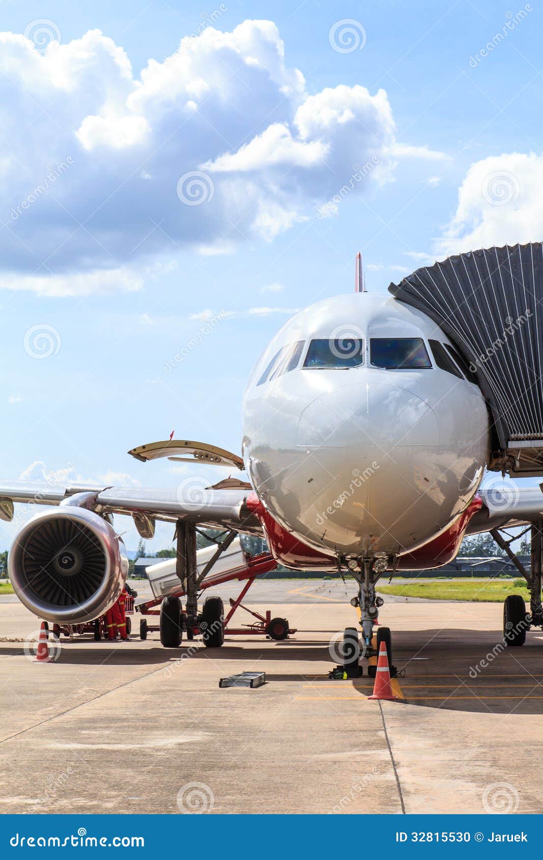 Airplane Prepare for Flight Stock Photo - Image of competition, service ...