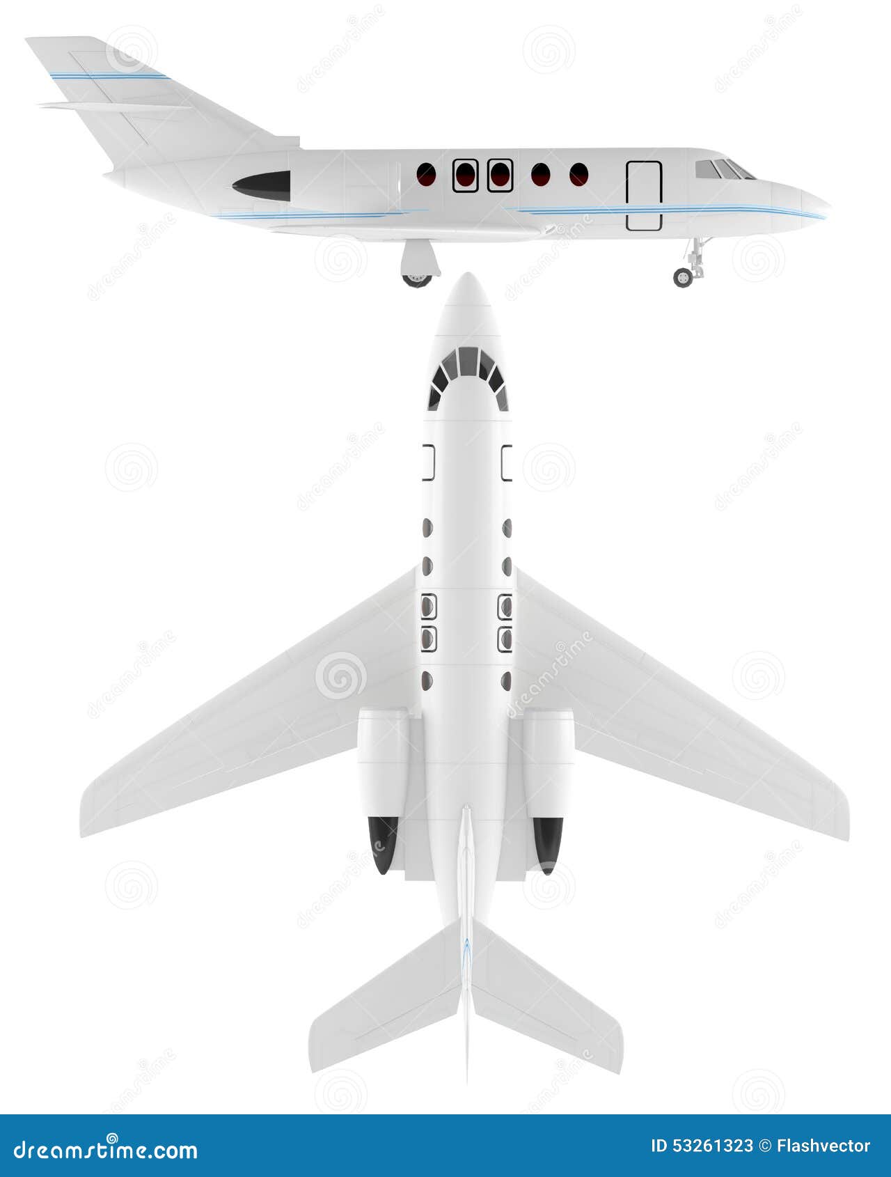 Private Airplane Top View