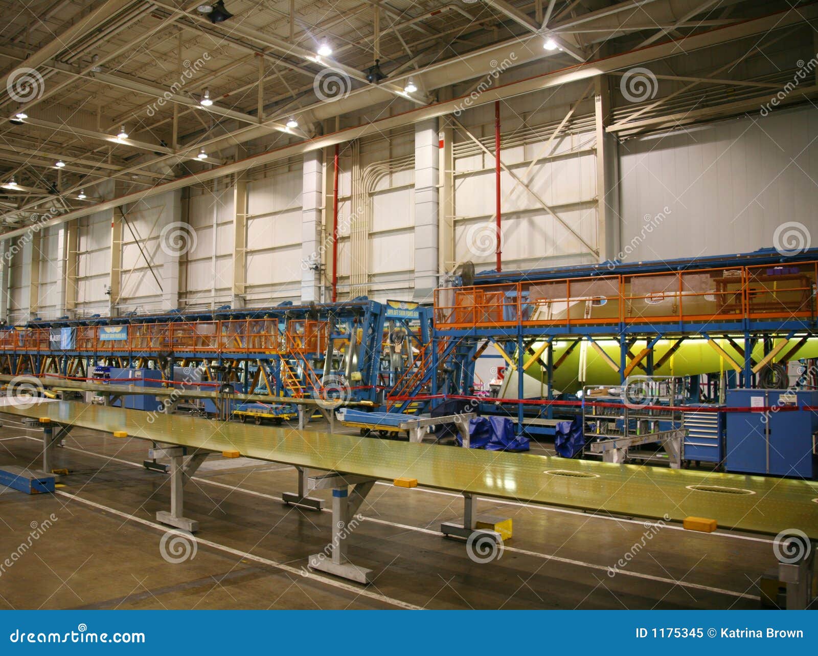 Airplane Production Factory Stock Image - Image of machine, machinery ...