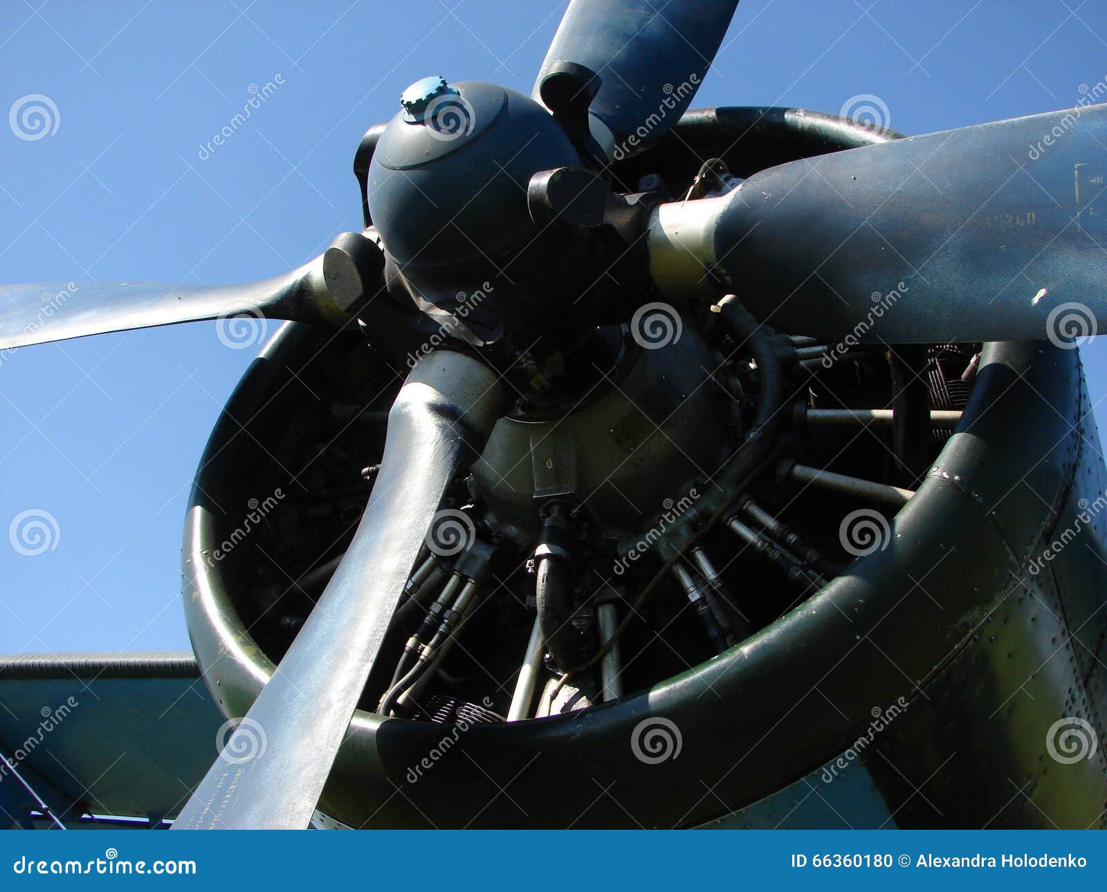 Airplane propeller stock photo. Image of cylindre, russian - 66360180