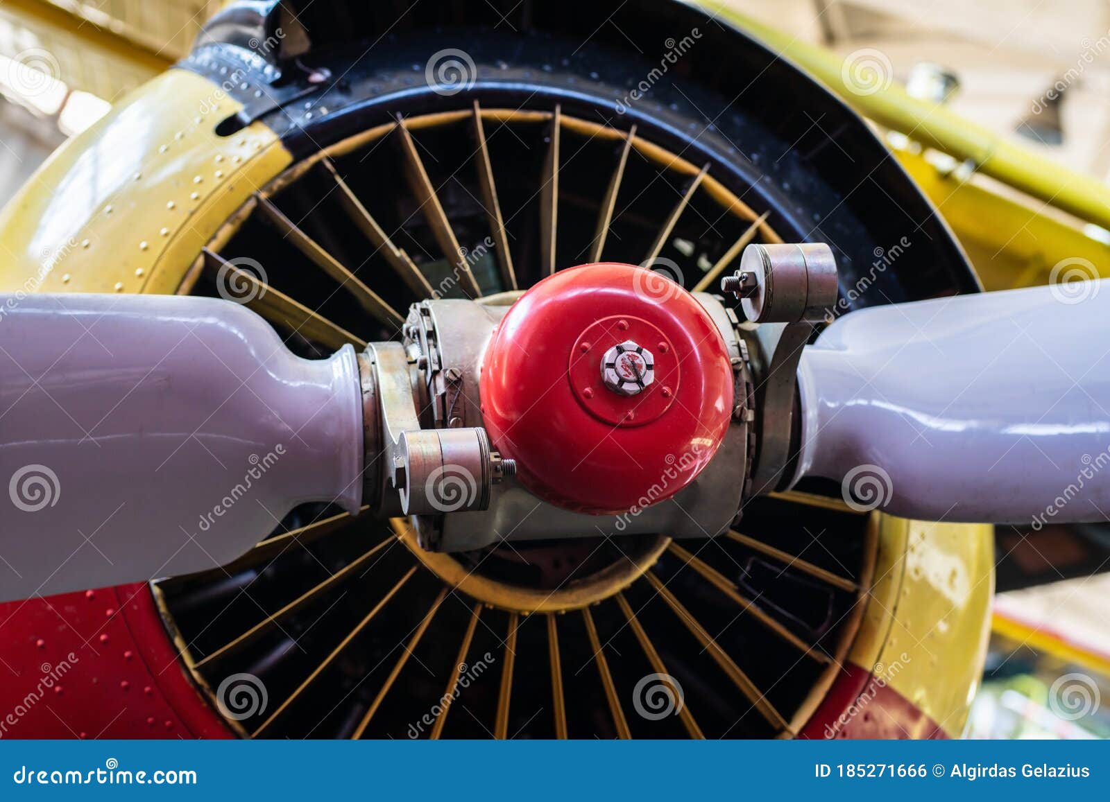 Airplane Propeller Mechanism and Engine Stock Photo - Image of close ...