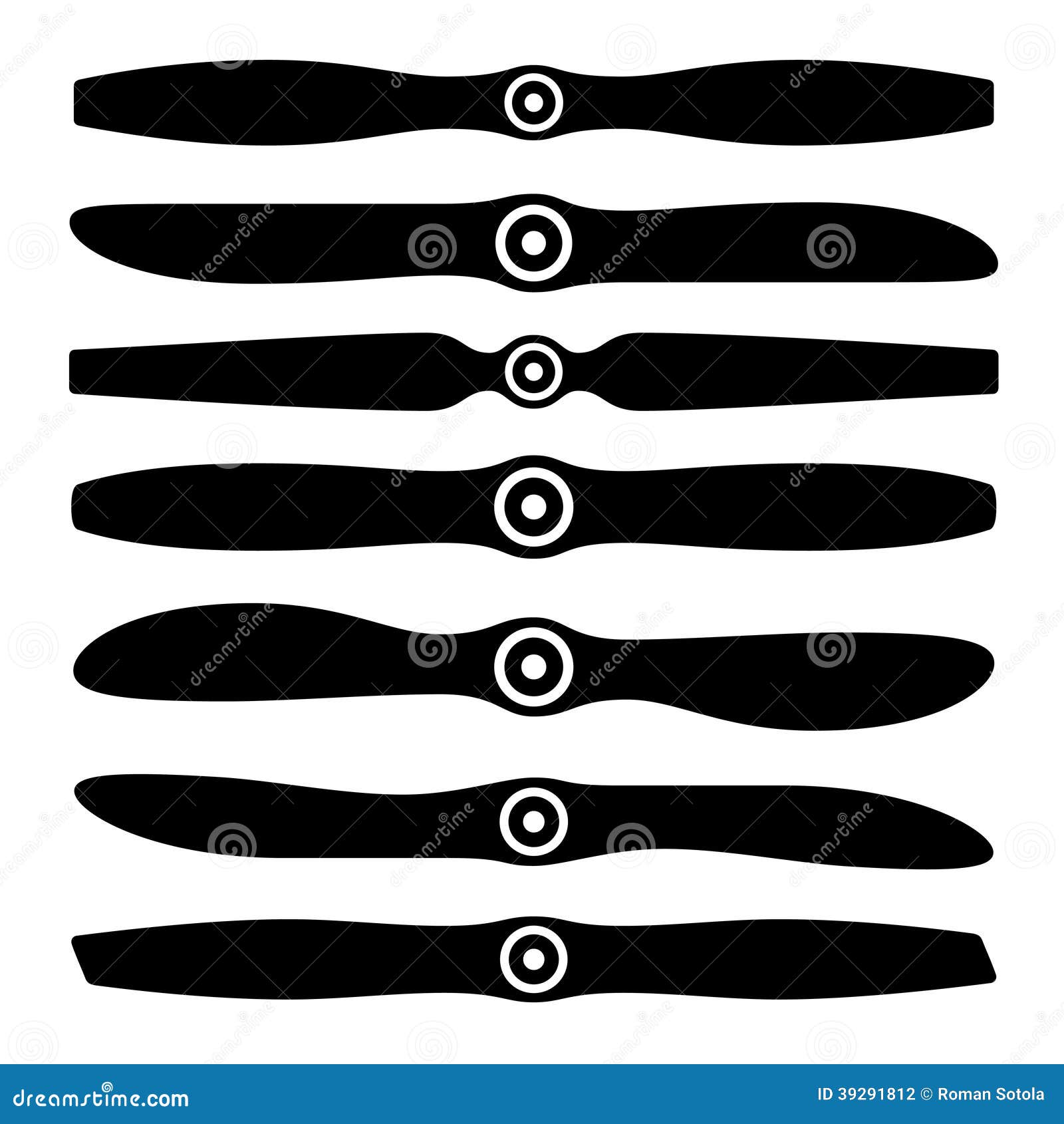 Airplane Propeller Motion Line Symbol Vector Illustration ...