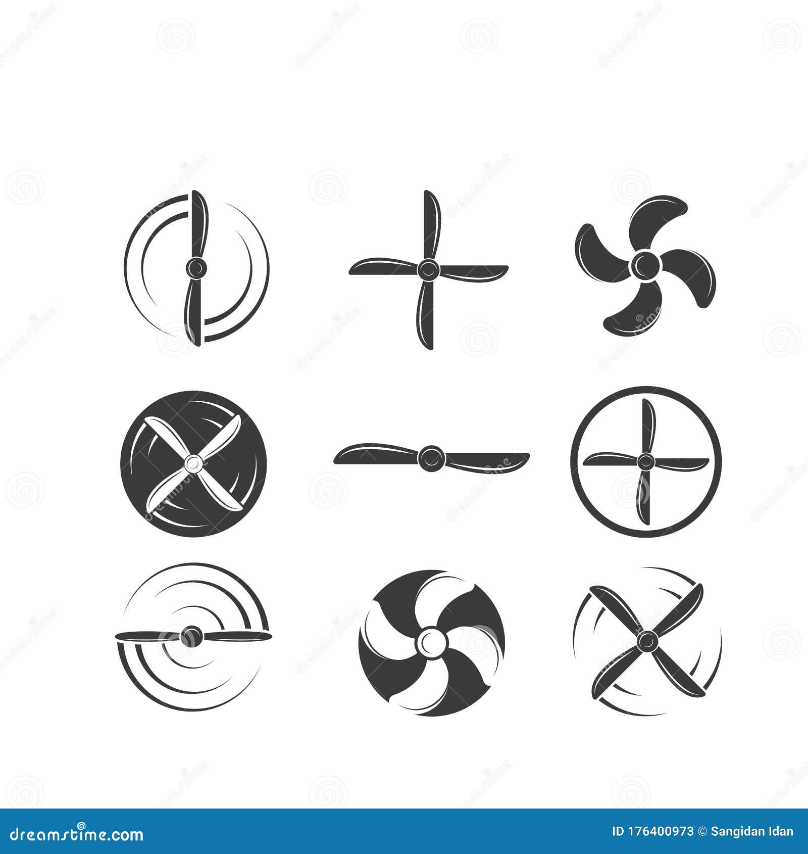 Airplane Propeller Vector Illustration Design Stock Vector ...