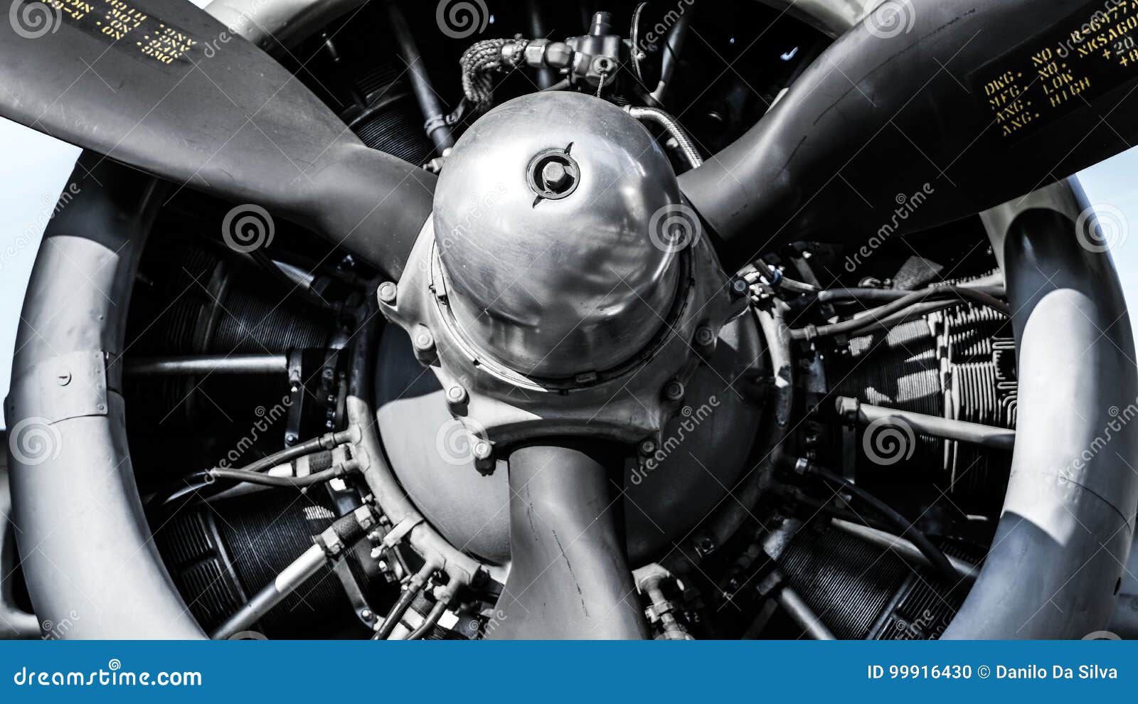 Airplane Radial engine stock photo. Image of motor, white - 99916430