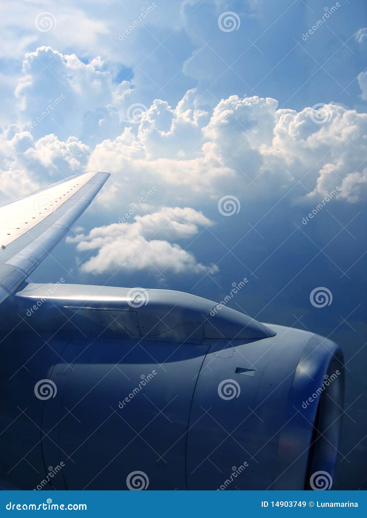 Airplane Reactor Sky View from Aircraft Stock Image - Image of scenic ...