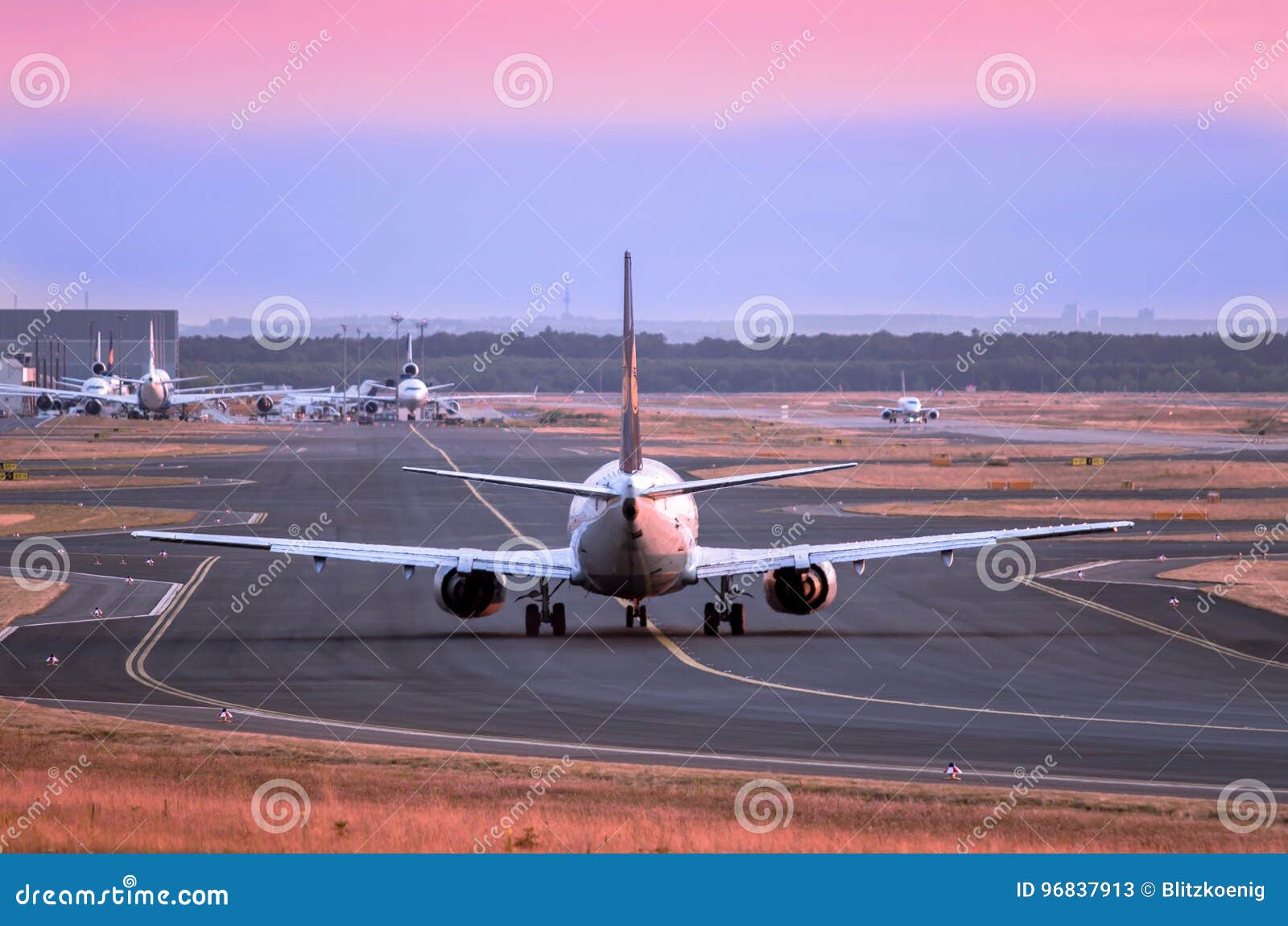 Airplane ready to take off stock image. Image of nature - 96837913