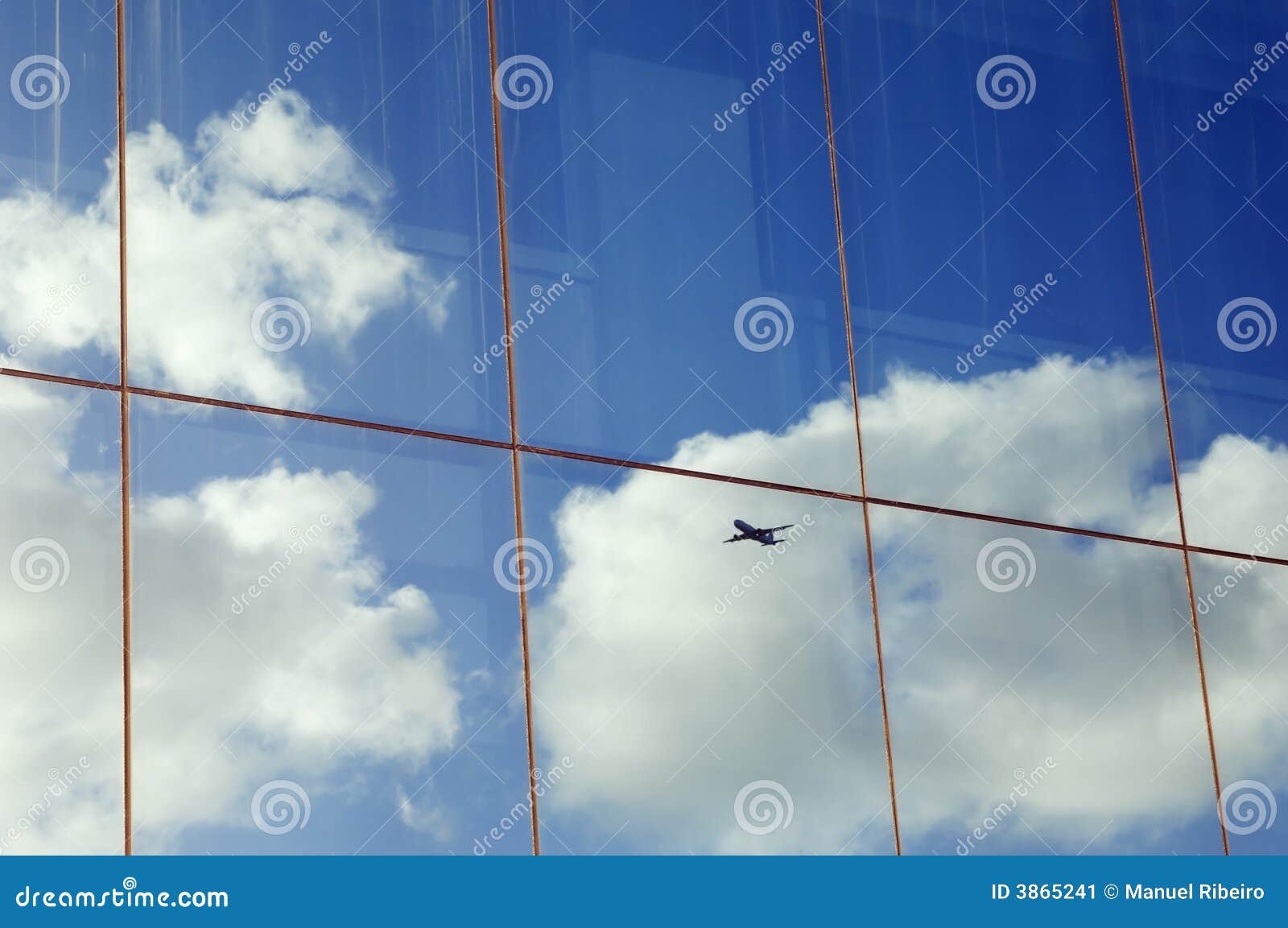 Airplane reflection stock image. Image of executive, high - 3865241