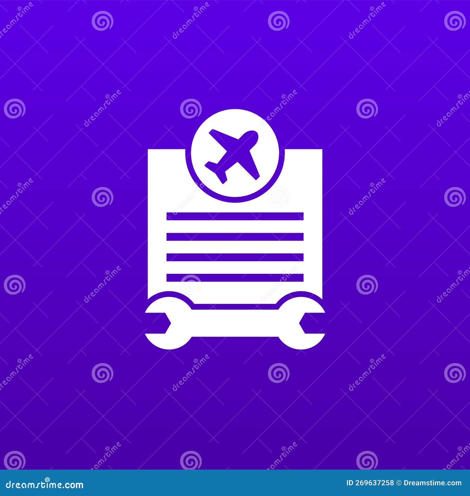 Airplane Repair List Icon, Vector Stock Vector - Illustration of ...