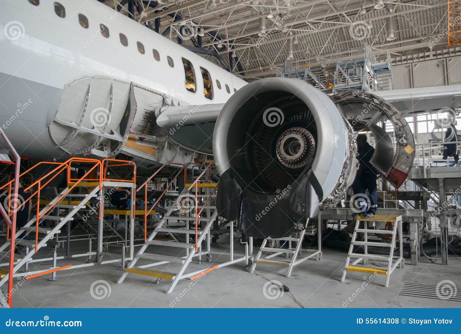 Airplane Repair and Modernisation Editorial Stock Photo - Image of ...