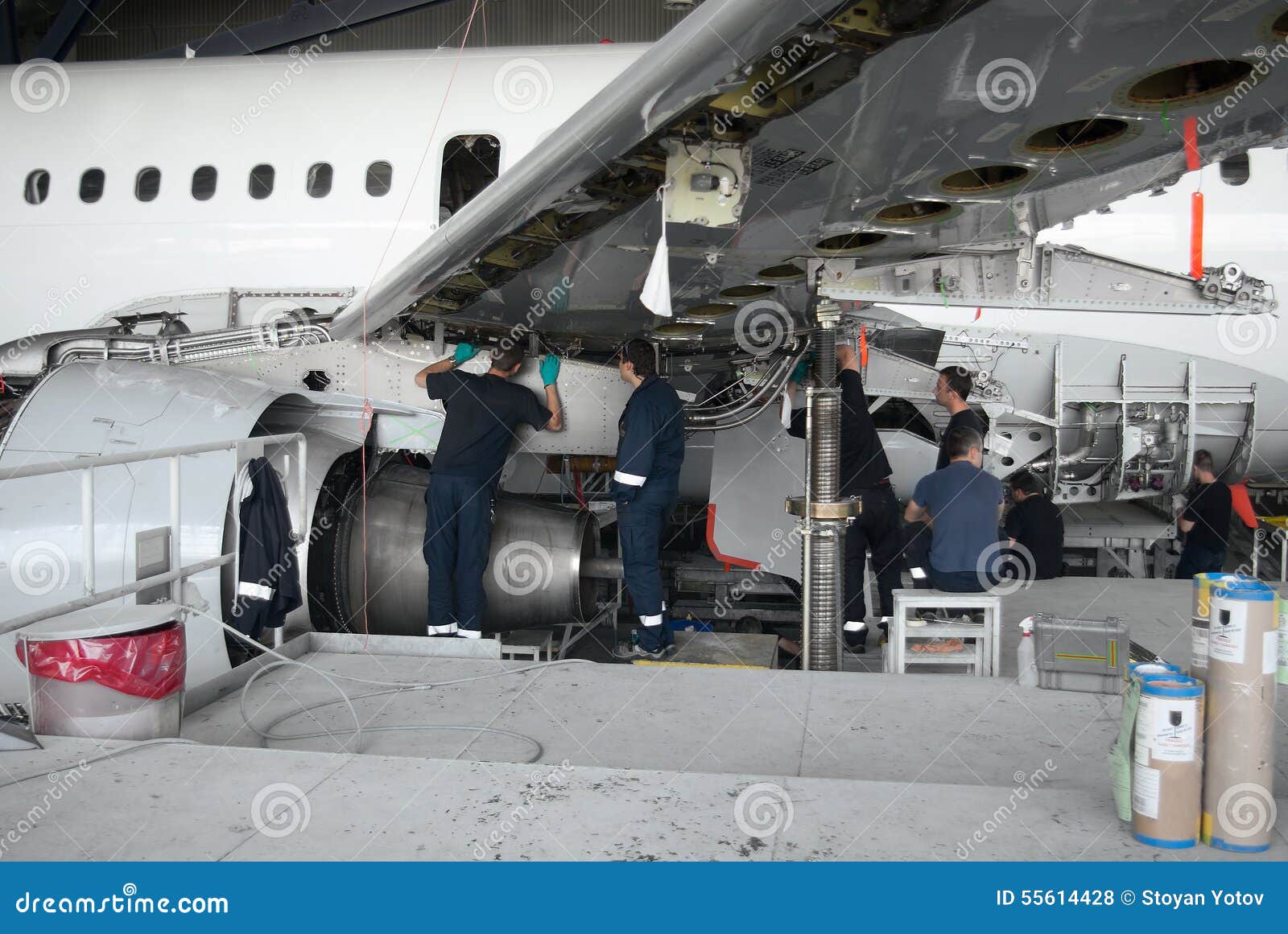 Airplane Repair and Modernisation Editorial Stock Photo - Image of ...
