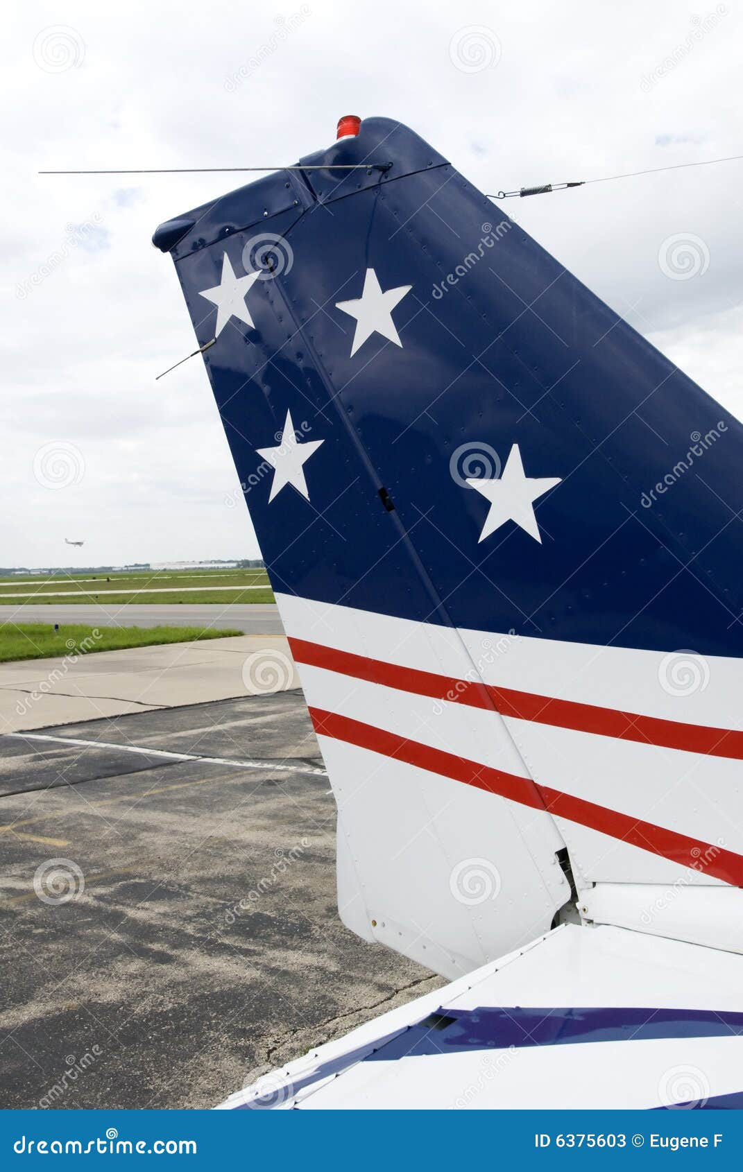 Airplane Representing America Stock Image - Image of proud, gear: 6375603