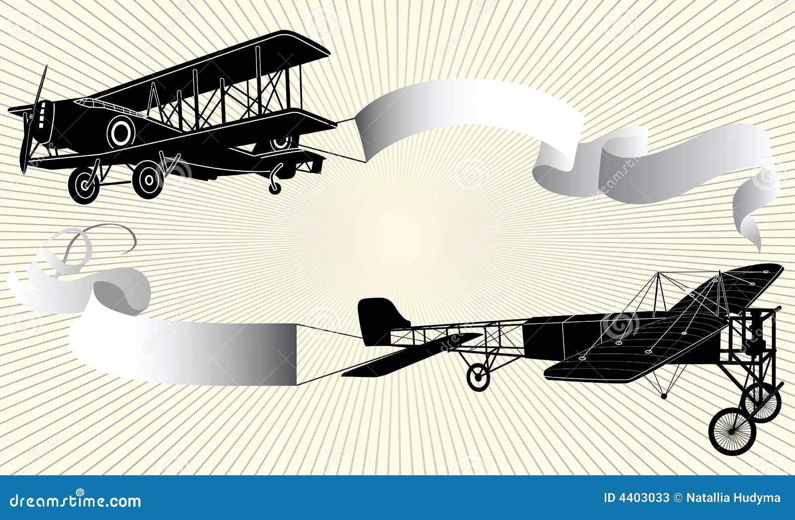 Airplane with ribbon stock vector. Illustration of message - 4403033