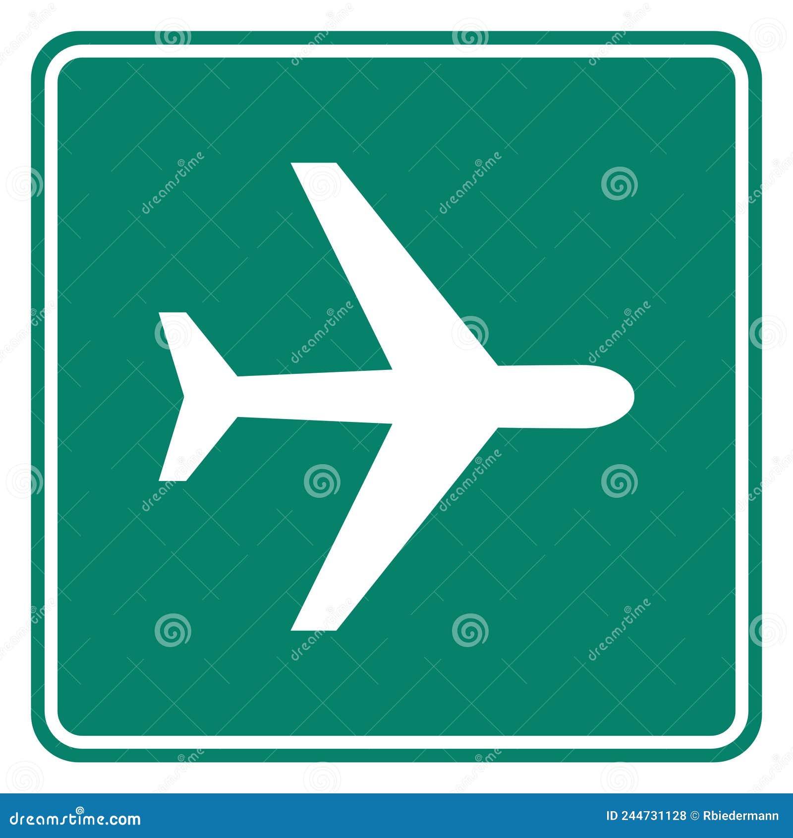 Airplane and road sign stock vector. Illustration of canadian - 244731128