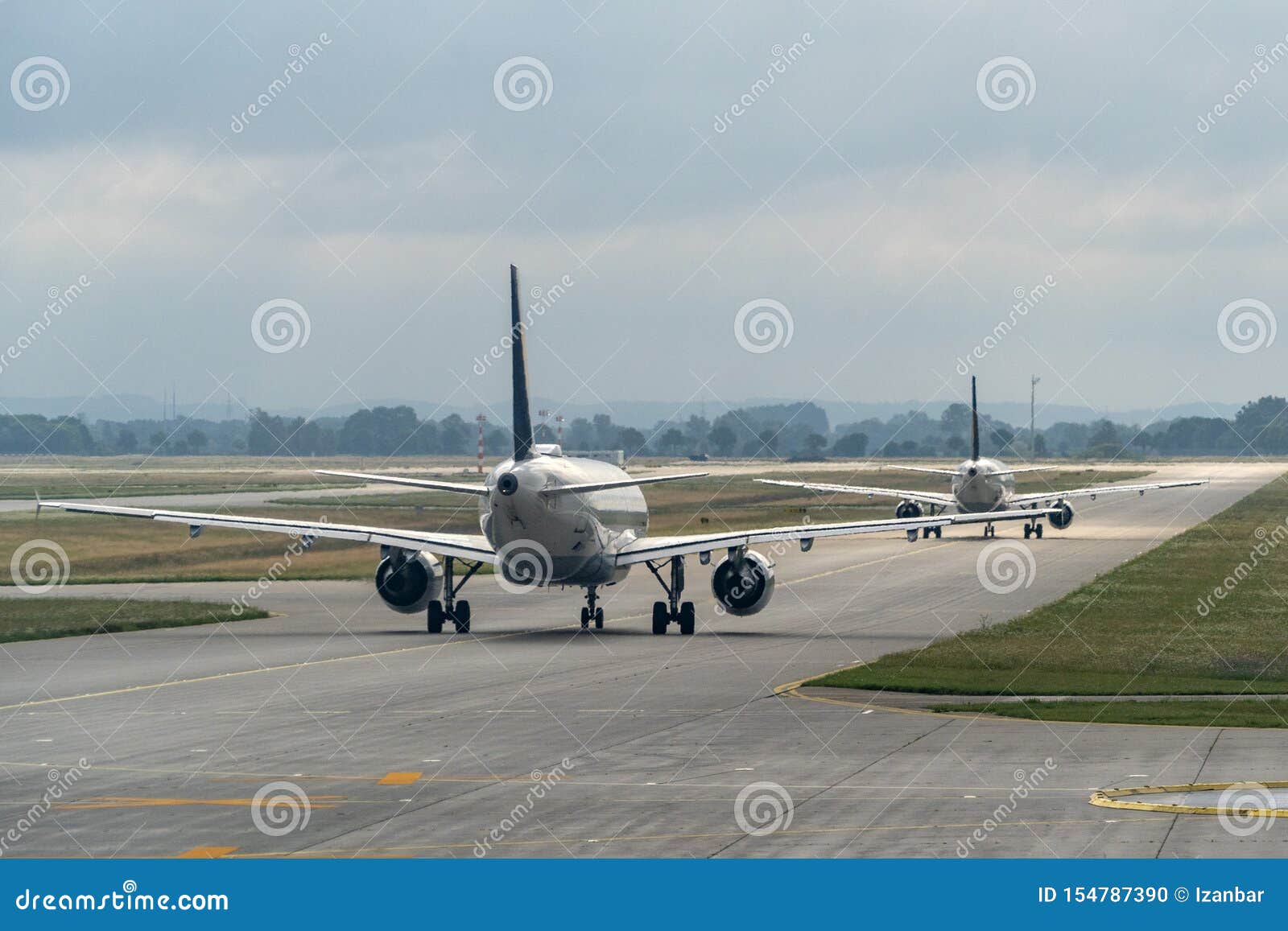 Airplane while Rolling before Take Off Stock Photo - Image of aviation ...