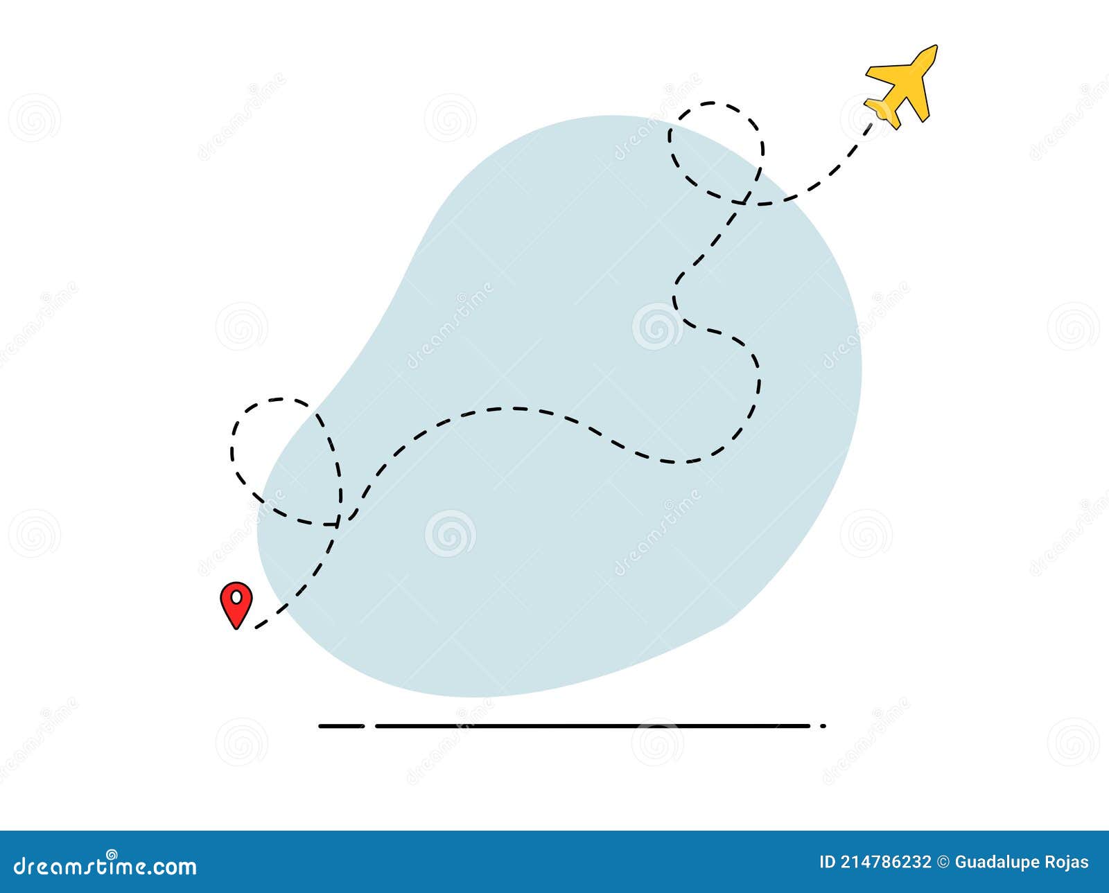 Airplane Route from One Point To Another Stock Vector - Illustration of ...