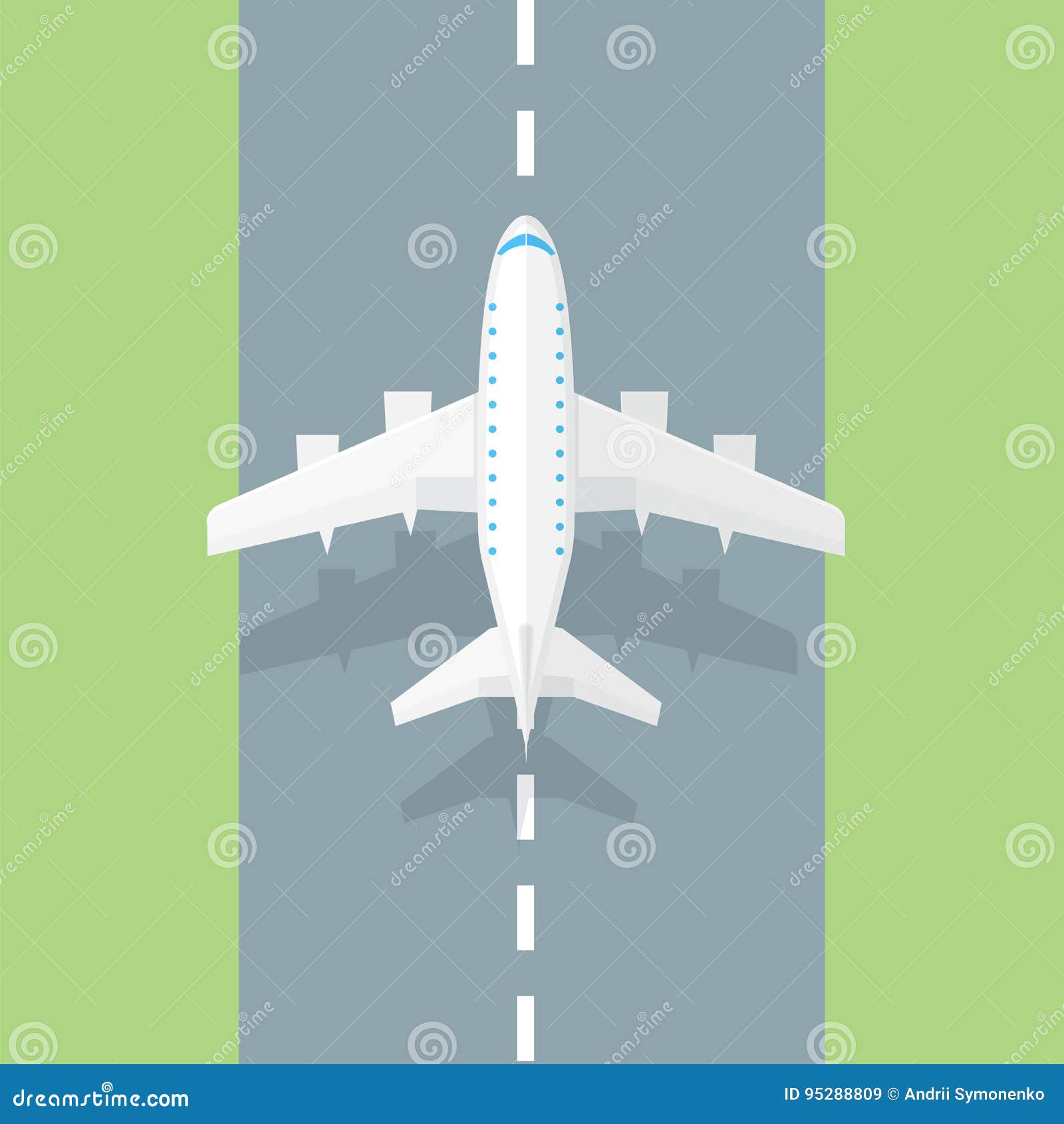Airplane Runway. Airplane Trendy Icon. Vector Illustration Stock Vector ...