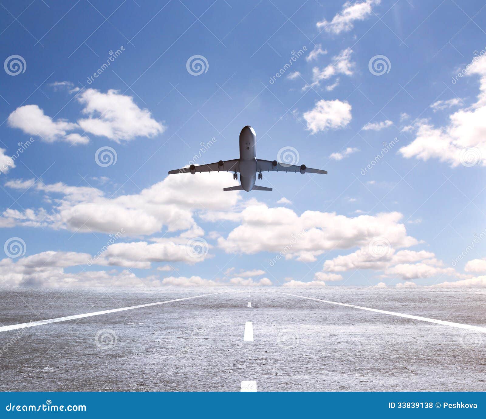 Airplane on runway stock photo. Image of commercial, machine - 33839138