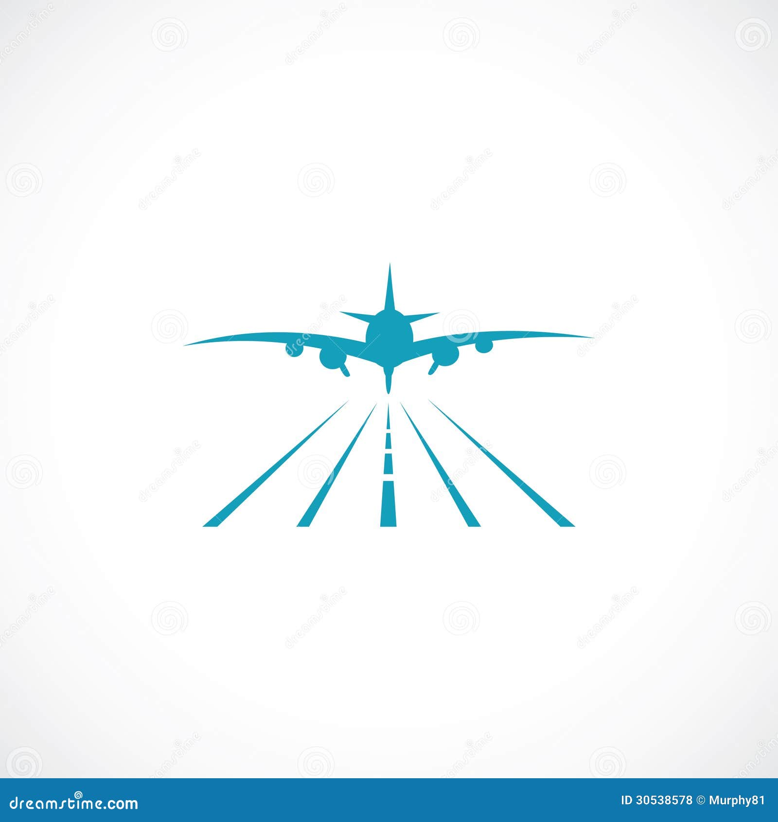 Airplane on runway stock vector. Illustration of activity - 30538578