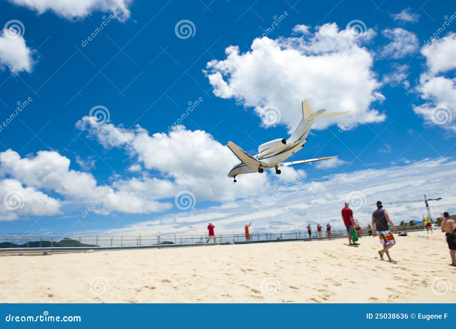 Airplane Sand Beach stock photo. Image of leeward, cloudy - 25038636