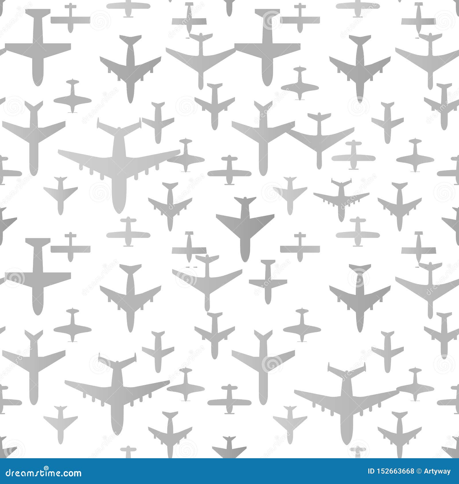 Airplane Seamless Background. Aircraft Transportation Pattern Template ...